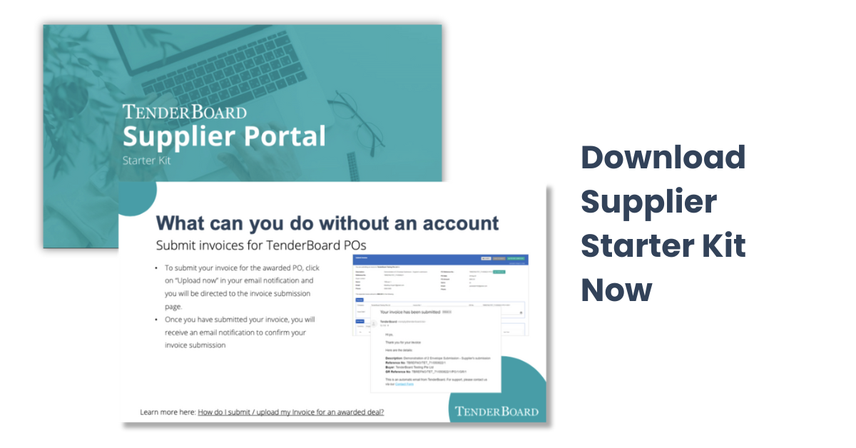 Supplier Starter Kit - TenderBoard eProcurement Platform