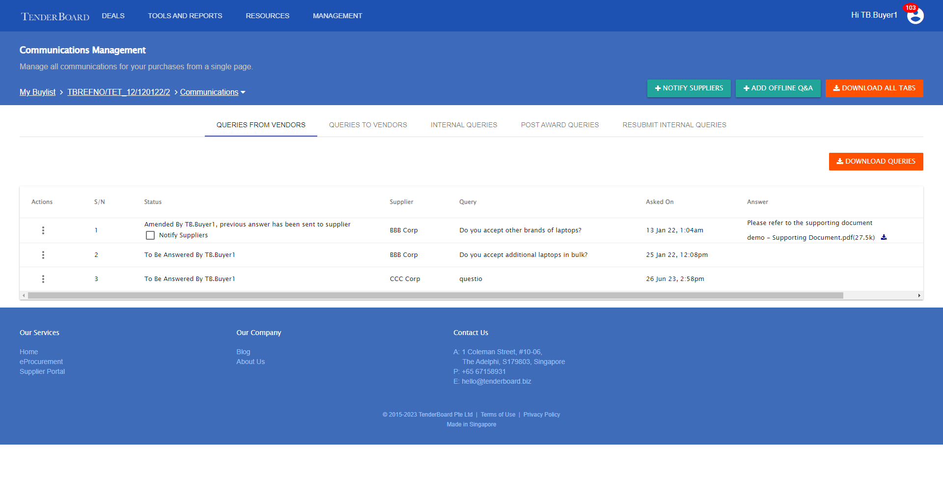 Source to Pay | Procurement | TenderBoard eProcurement